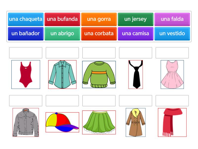 La ropa - Match up