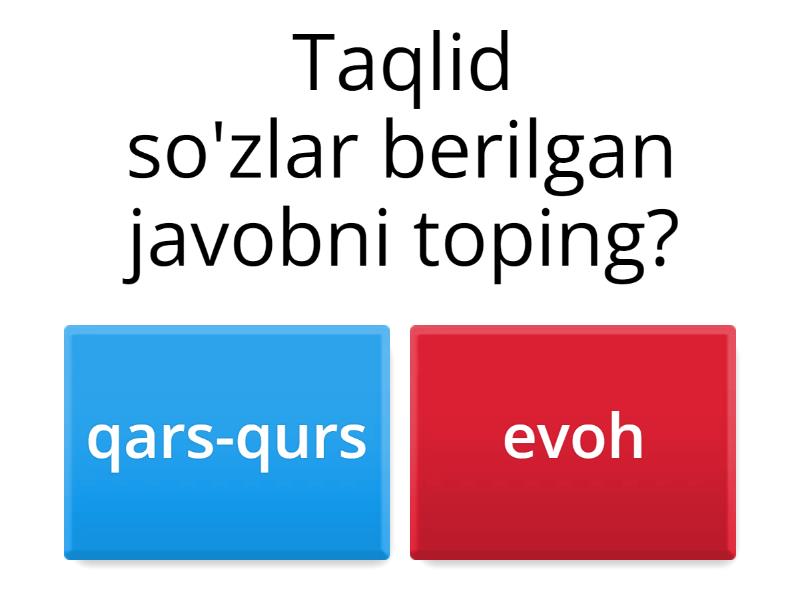 ona tili 8-sinf - Quiz