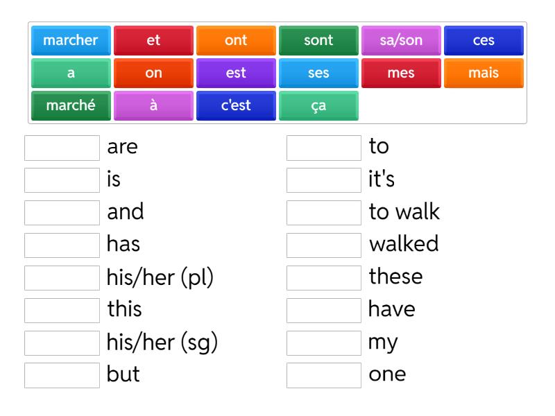 Homophones - Match up