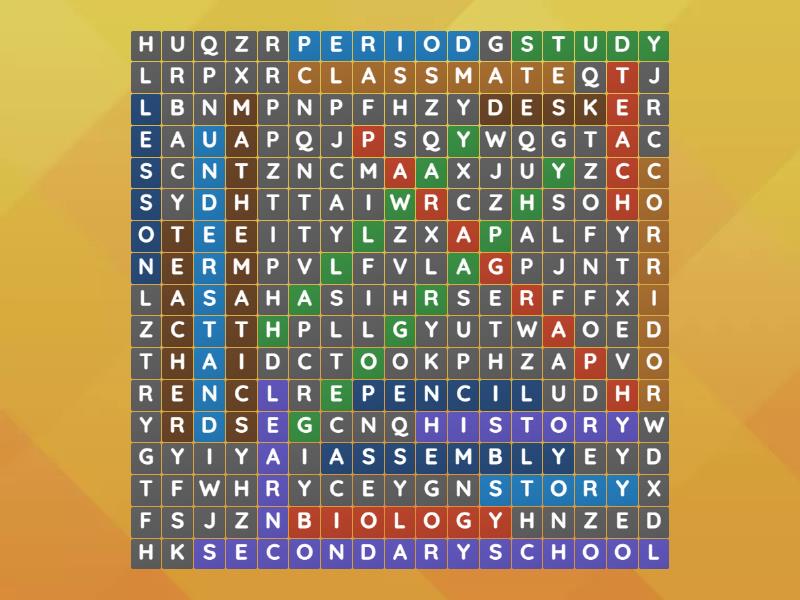 Words lesson 2 unit 1 - Wordsearch