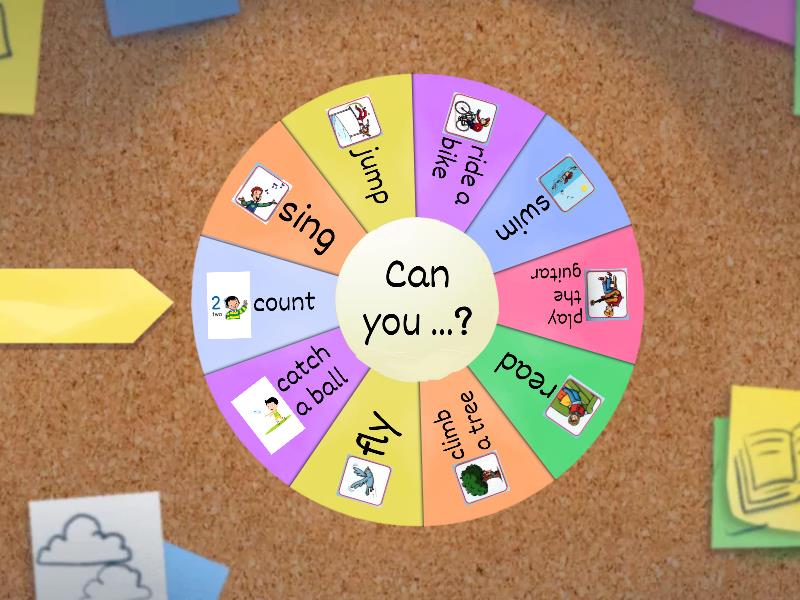 Academy Stars 1. Unit 5. Can you...? - Spin the wheel