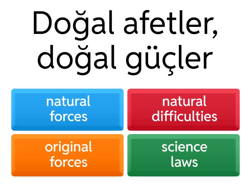LGS Grade 8. Unit 10, Natural Forces, Vocabulary - Quiz