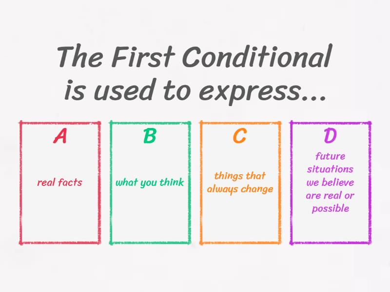First conditional CCQs - Quiz