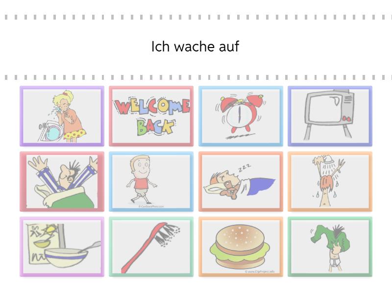 Mein Tagesablauf - Daily Routine - Find the match