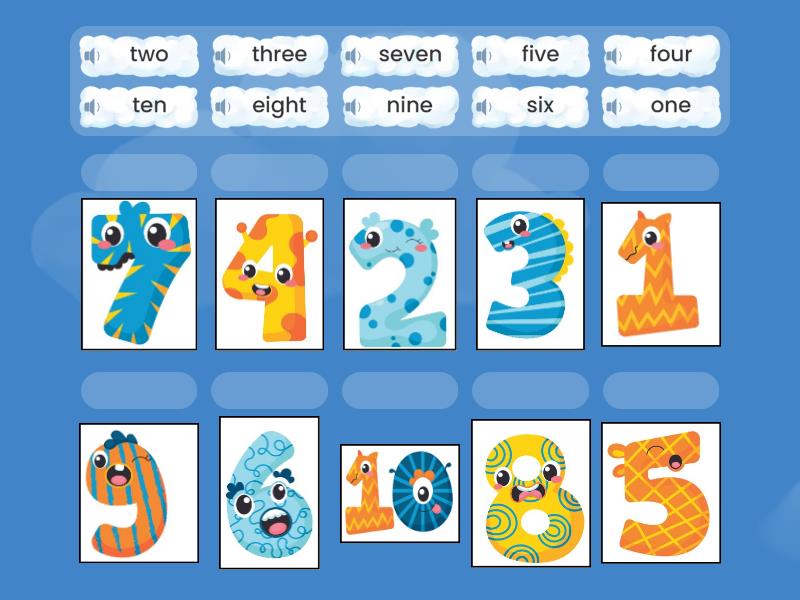 My Level 1 unit 1 numbers 1-10 - Match up