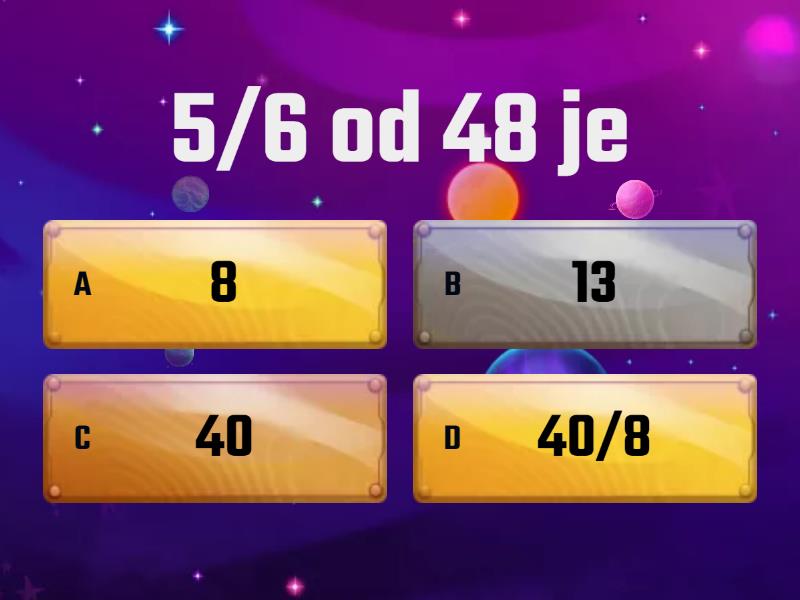 Razlomci 5. razred - Quiz