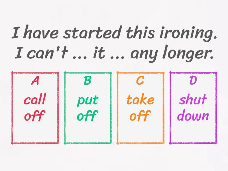 SO B1 U6.1 Multi-word verbs - Quiz
