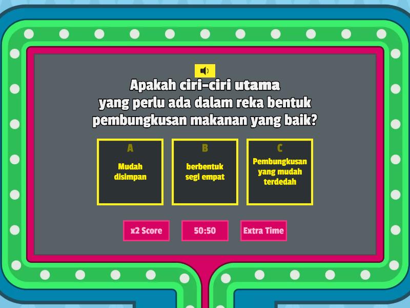 REKA BENTUK PEMBUNGKUSAN - Gameshow quiz
