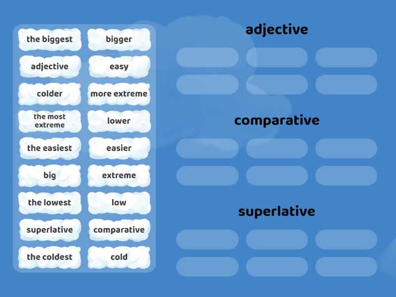 Drag and drop each item into its group. - Group sort