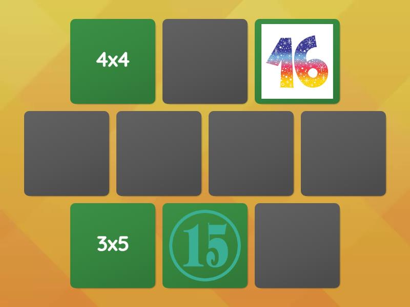 Multiplication memory - Matching pairs