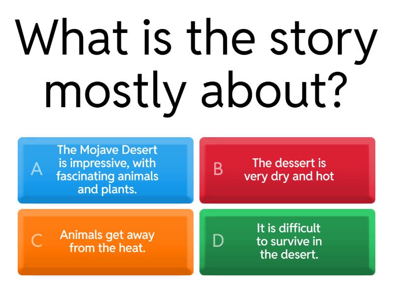 U4 W3 Amazing Wildlife of the Mojave - Quiz