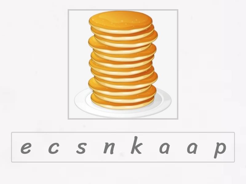 Pancake Day Vocabulary - Anagram