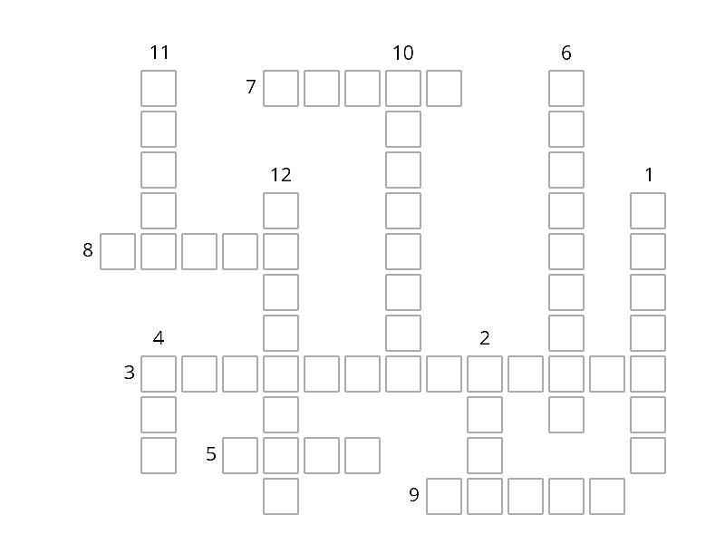 Unit 5 - Kitchen equipment - Crossword