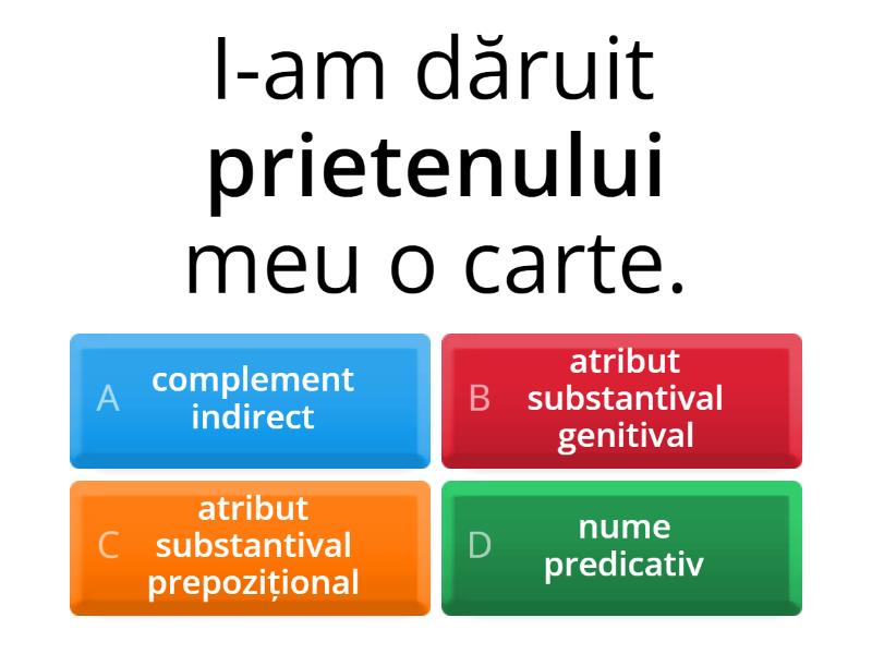 Atributul - Clasa a VII-a Exercițiul 2 - Quiz
