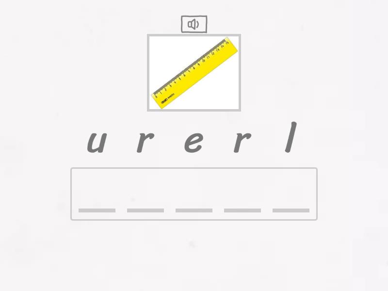 SM1 unit 1 vocab - Anagram