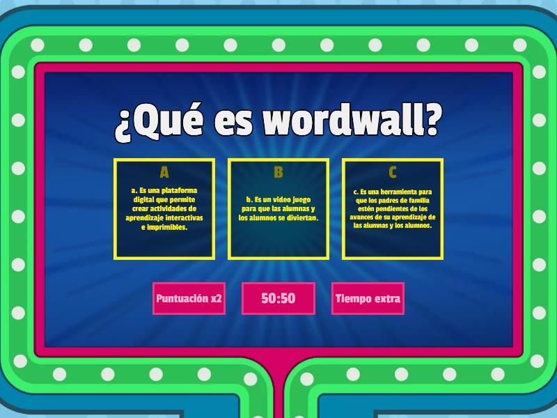 wordwall - Gameshow quiz