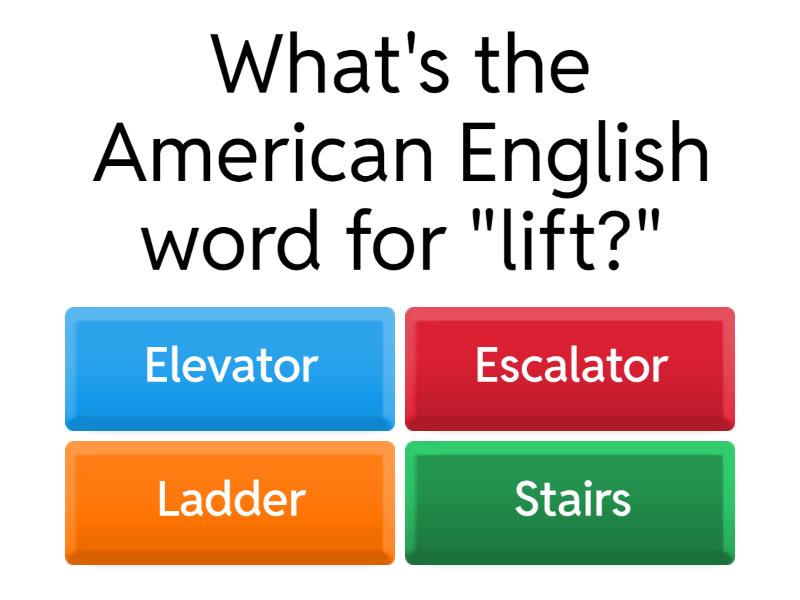British V American English - Quiz