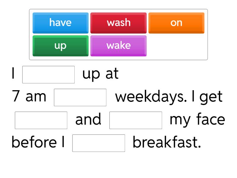 Daily Routine - Complete the sentence