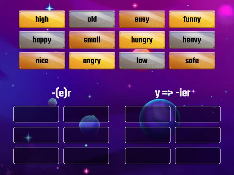 GG2 U4.2 Comparatives -er/-ier - Group sort