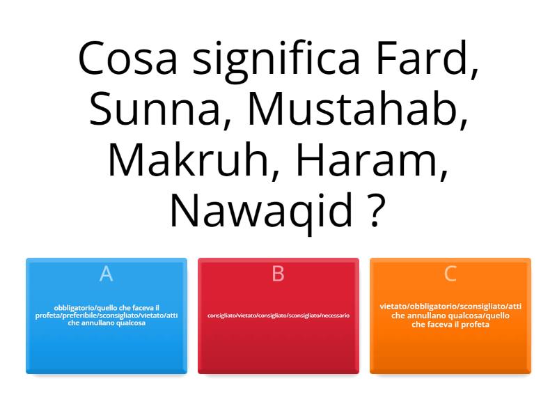 RIPASSO FIQH - Quiz