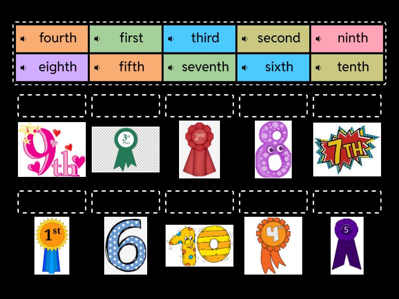 Ordinal numbers 1-10 - Match up