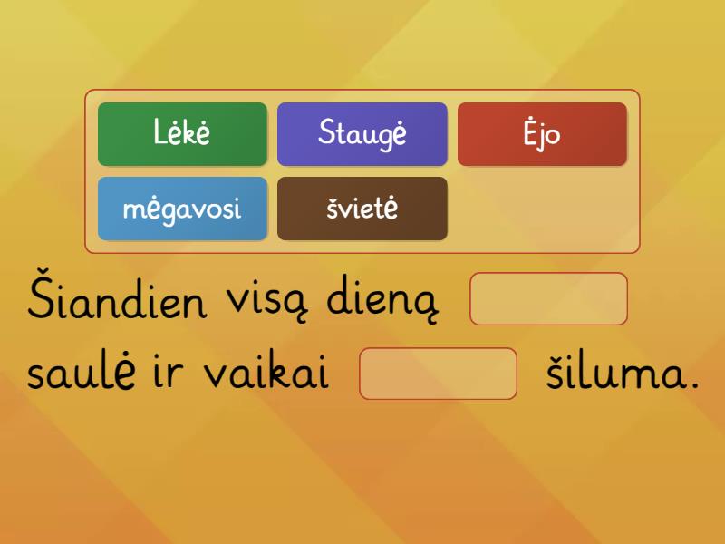 Sudėtinis sakinys - Complete the sentence