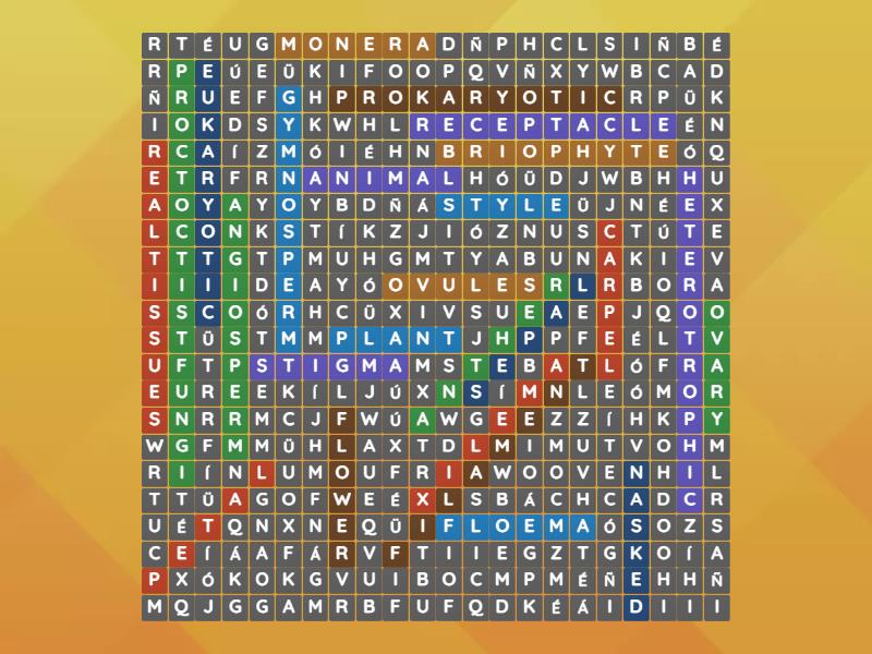 BIOLOGY - Wordsearch
