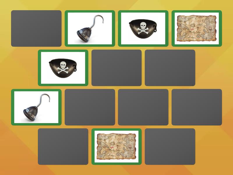 PIRATE MEMORY GAME - Matching pairs