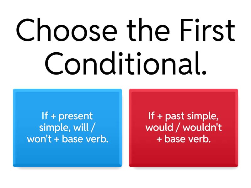 First and Second Conditional - Quiz