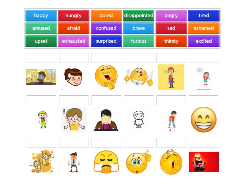 feelings and emotions - Match up