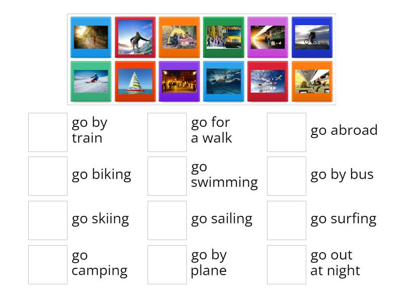 Vacation - Vocabulary - Match up