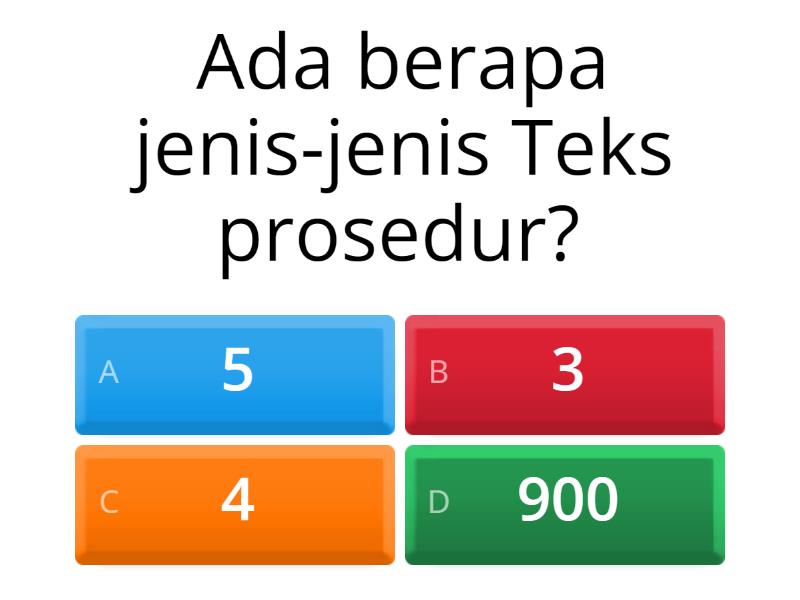 Teks prosedur - Quiz
