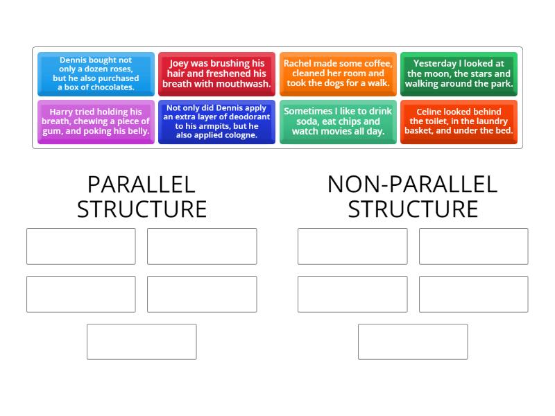 PARALLEL STRUCTURE - Group sort