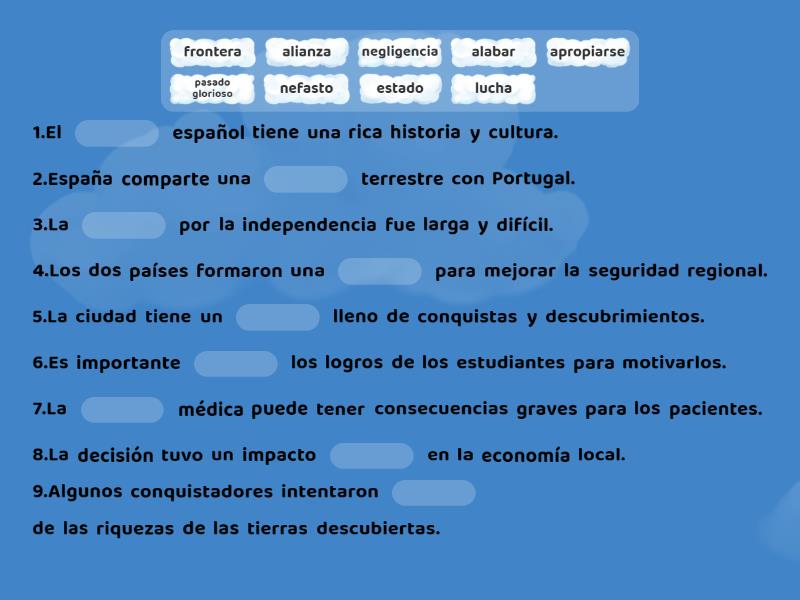 España (historia) - Complete the sentence