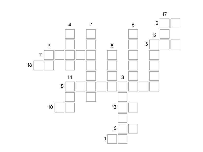 Le passé composé (participes passés des verbes) - 1 - Crossword