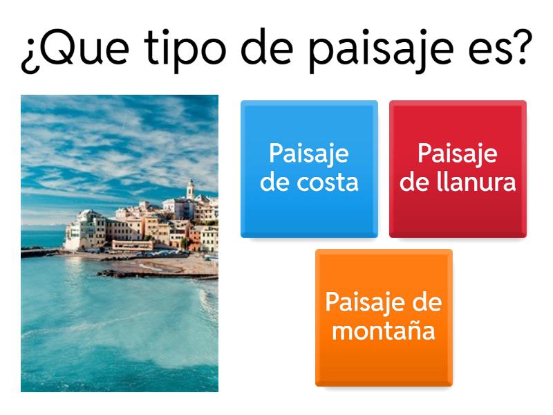 Paisajes de costa y de montaña - Quiz