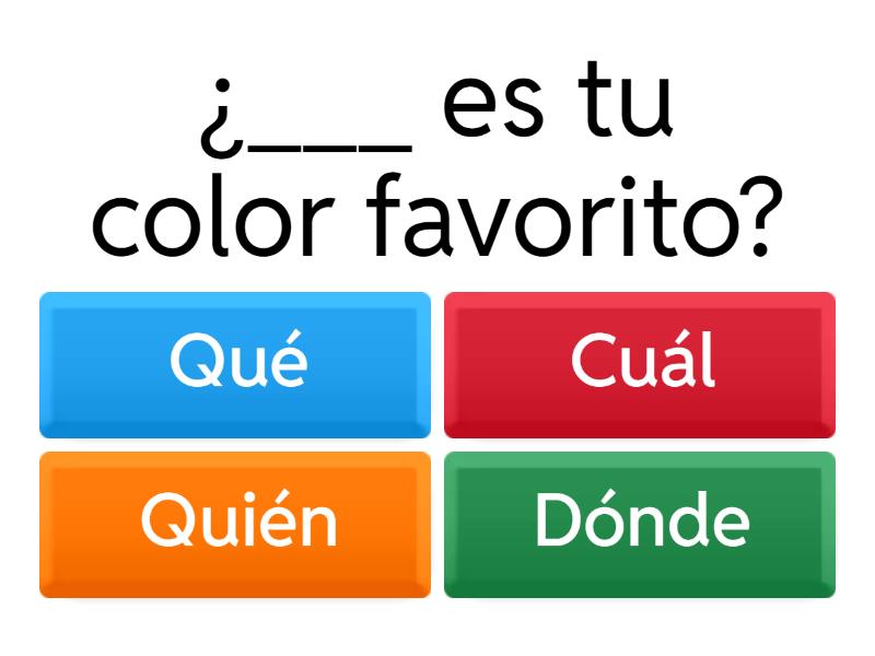 Que vs Cual - Quiz