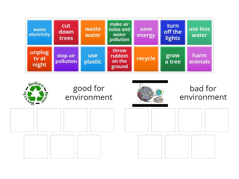 saving the planet - Group sort