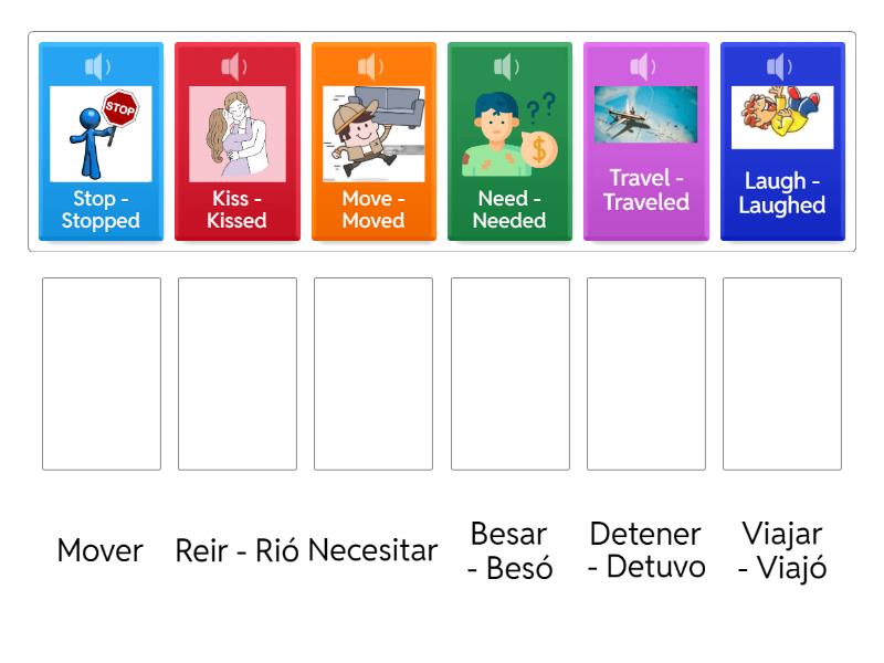 2° Regular Verbs list/Lista de verbos regulares/ 1° medio - Une las parejas