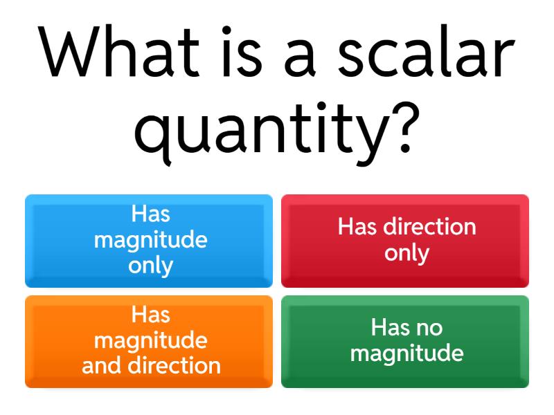 Physics: Scalars, Vectors, and Forces - Quiz