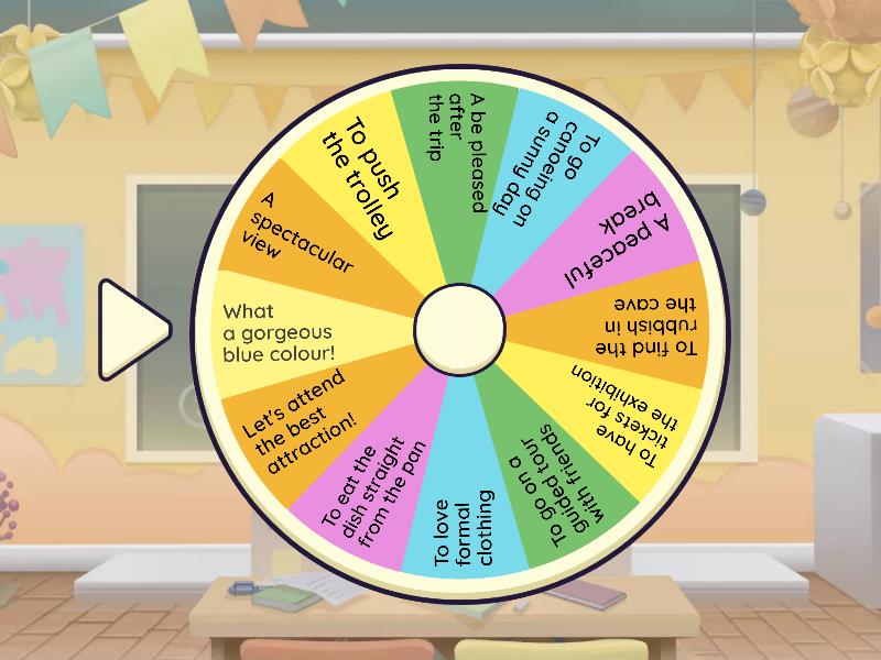 Level 6 Unit 1 lesson 1 ex 4 p 11 - Spin the wheel