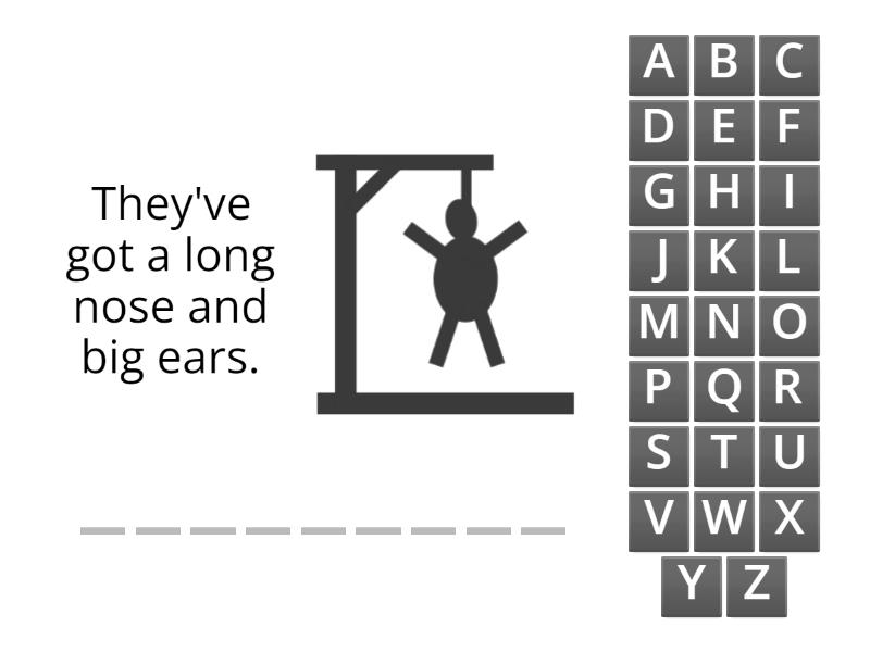 Animals guessing game - Hangman