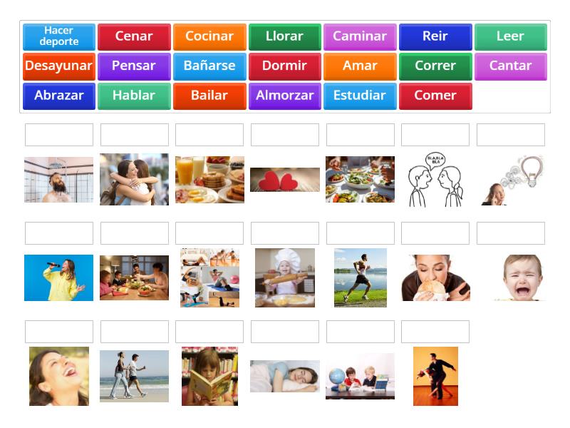 Verbos básicos español- clase 1 verbos - Match up