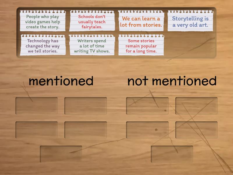 SO B1 2B reading - Group sort