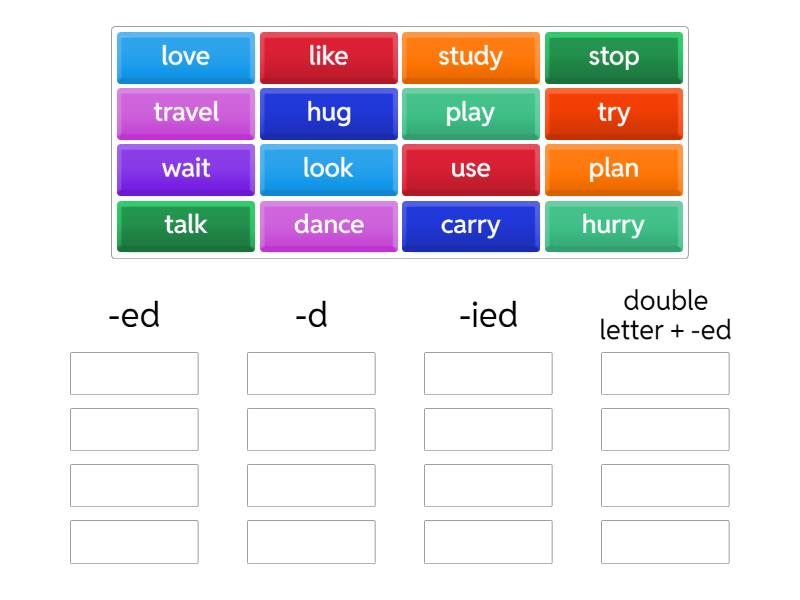 AS3_U5L4_Adding "-ed" - Group sort