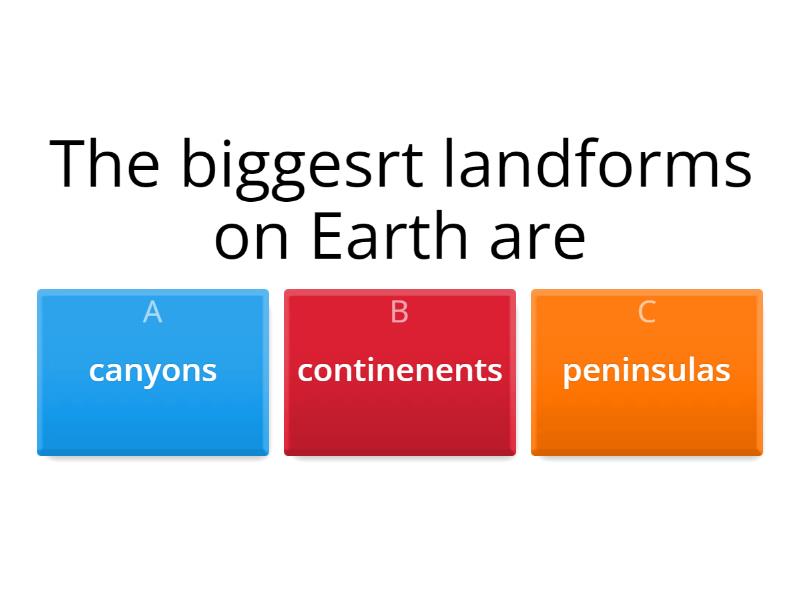 Unit 5 Week 1 - Introducing Landforms - Quiz