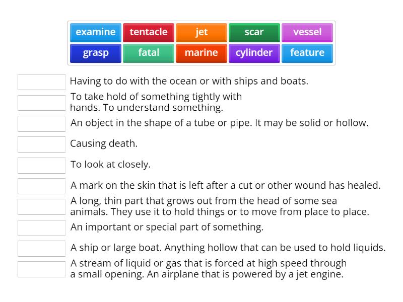 Wordly Wise, Lesson 1 - Match up