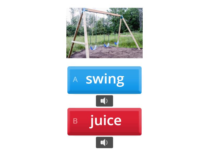 play on a slide / swing - Quiz