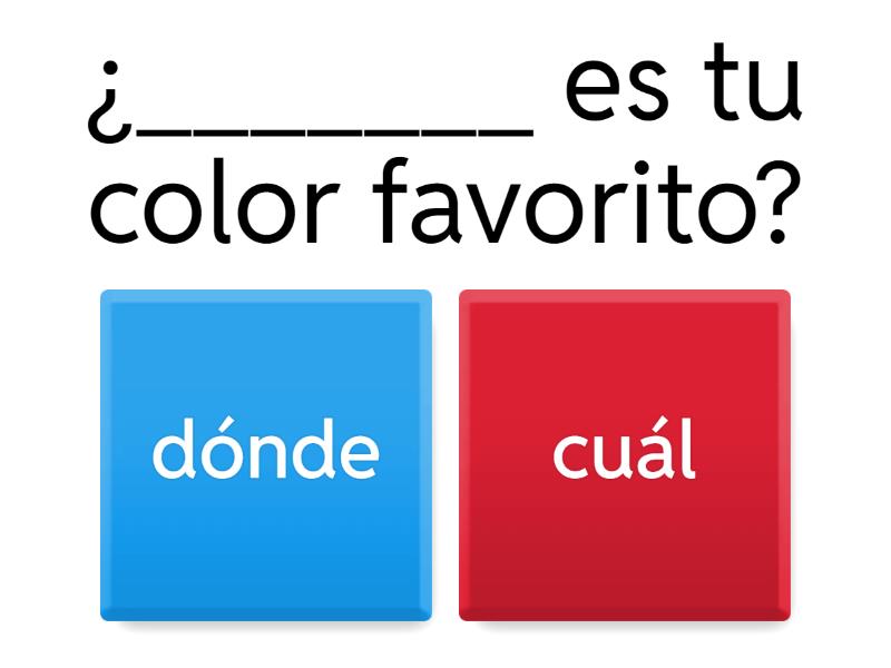 Modulo 5:1 Palabras Interrogativas - Quiz