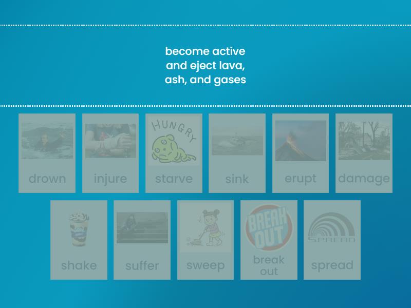 Disasters- verbs - Find the match